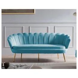 Salesfever &raquo;Arielle&laquo; Sofa blau &ndash; erh&auml;ltlich in 2 Ausf&uuml;hrungen