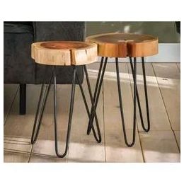 designline &raquo;Alf&laquo; Massivholz Beistelltisch 2er-Set 32x45x32 cm