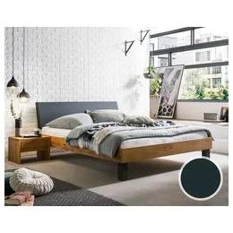 Hasena Pronto Massivholz-Bett Trento Roca/Lecco 200x200 cm / Nussbaum, ge&ouml;lt / 20 cm