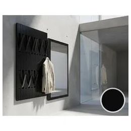 BlackWood &raquo;Piaforte schwarz&laquo; Massivholz Design-Garderobe Garderobe / Schwarz lackiert / 62,5 cm