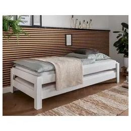 MassivHolz &raquo;Denver II&laquo; Stapelbett wei&szlig; 90x200 cm