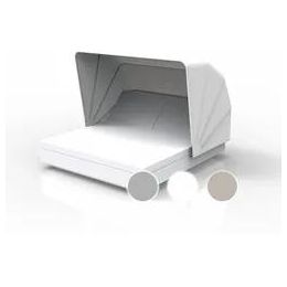 Vondom &raquo;VELA&laquo; Outdoor Daybed eckig mit 2 verstellbaren R&uuml;ckenlehnen inkl. Faltdach White mit Bezug Silvertex White 4004 / Lackiert Hochglanz /