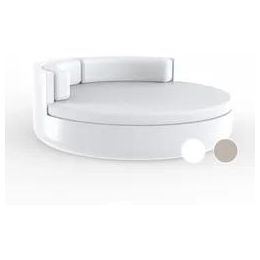 Vondom &raquo;ULM&laquo; Outdoor Daybed mit fester R&uuml;ckenlehne White mit Bezug Silvertex White 4004 / Basic Matt