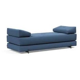 Innovation &raquo;Sigmund 537&laquo; Daybed Schlafsofa Bezug 537 Boucl&eacute; Blau / F&uuml;&szlig;e aus Aluminium