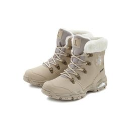 Lascana Winterstiefelette 'Winterboots, Outdoorstiefelette, Stiefel, Stiefelette' beige Gr. 39 f&uuml;r Damen