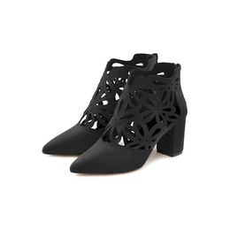 Lascana High-Heel-Stiefelette 'Ankle Boot, Stiefelette, Stiefel,' schwarz Gr. 42 f&uuml;r Damen. Mit Spitze