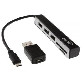 Inline OTG Kartenleser USB 2.0 Hub f&uuml;r Smartphones,Tablets & Laptop