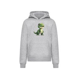 F4NT4STIC Sweatshirt 'S&uuml;&szlig;er gr&uuml;ner Dino' girl Grey size 110/116