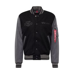 Alpha Industries Jacke 'Varsity Air Force' Herren Gr&ouml;&szlig;e XL graphit / rot / schwarz / wei&szlig;