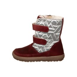 kmins Leder-Winterboots in Dunkelrot/ Silber - 68% | Gr&ouml;&szlig;e 28 | Kinderstiefel