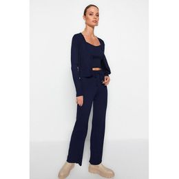 Trendyol 3tlg. Outfit in Dunkelblau - 60% | Gr&ouml;&szlig;e L | Damen-pullover-cardigans