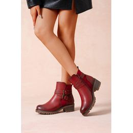 Foreverfolie Stiefeletten in Rot - 66% | Gr&ouml;&szlig;e 41 | Damen-stiefel
