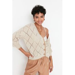 Trendyol Cardigan in Beige - 57% | Gr&ouml;&szlig;e M | Damen-pullover-cardigans