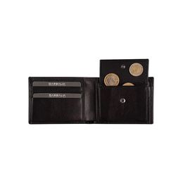 BAGmori Leder-Geldb&ouml;rse in Schwarz - (B)11 x (H)8 x (T)2 cm - 72% | Herren-portemonnaies-etuis