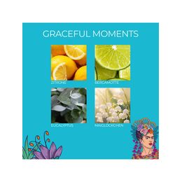 Frida Kahlo Duftkerze "Graceful Moments'' in T&uuml;rkis/ Lila - 180 g - 36% | Kerzen-vasen