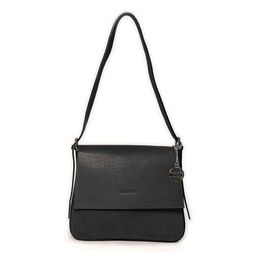 Mia Tomazzi Leder-Umh&auml;ngetasche ''Viminale'' in Schwarz - (B)30 x (H)24 x (T)8 cm - 77% | Damen-taschen