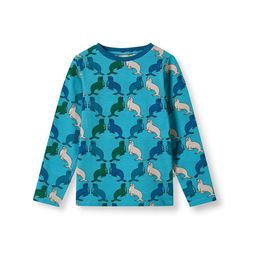 Smafolk Sm&aring;folk Longsleeve "Gala" in Blau - 51% | Gr&ouml;&szlig;e 110/116 | Baby-langarmshirts