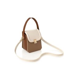 Vince Camuto Umh&auml;ngetasche "Lagoon" in Braun/ Creme - (B)13,5 x (H)17 x (T)7 cm - 82% | Damen-taschen