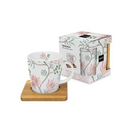 PPD Jumbotasse "Fiore" in Wei&szlig;/ Bunt - 400 ml - 42% | Gedeckter-tisch
