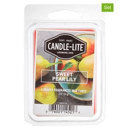 CANDLE-LITE 2er-Set: Duftwachs "Sweet Pear" in Rot - 2x 56 g - 42% | Kerzen-vasen