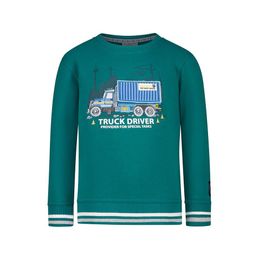 SALT & PEPPER Salt and Pepper Sweatshirt "Truck" in Gr&uuml;n - 45% | Gr&ouml;&szlig;e 128/134 | Kinder-sweatshirts-jacken