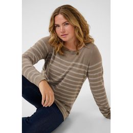 Kaffe curve Pullover "Linia" in Taupe - 51% | Gr&ouml;&szlig;e M | Damen-pullover-cardigans