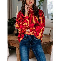 Milan Kiss Bluse in Rot - 58% | Gr&ouml;&szlig;e L | Damen-blusen