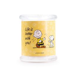 PEANUTS Duftkerze "Life is better with you" in Gelb - 250 g - 43% | Kerzen-vasen