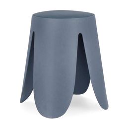 Bizzotto Hocker ''Imogen'' in Dunkelblau - (H)47 x &Oslash; 37 cm - 10% | Sitzmoebel