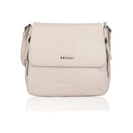Bellicci Leder-Umh&auml;ngetasche "Silvia" in Creme - (B)27 x (H)8 x (T)4 cm - 57% | Damen-taschen
