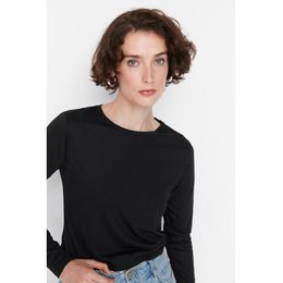 Trendyol Longsleeve in Schwarz - 53% | Gr&ouml;&szlig;e M | Damen-tops