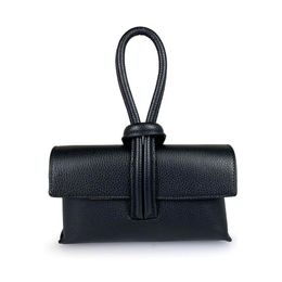 Lia Biassoni Leder-Henkeltasche in Schwarz - (B)23 x (H)13 x (T)6 cm - 75% | Damen-taschen