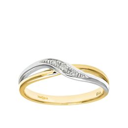 Revoni Gold-/ Wei&szlig;gold-Ring mit Diamanten - 73% | Gr&ouml;&szlig;e 50 | Schmuck