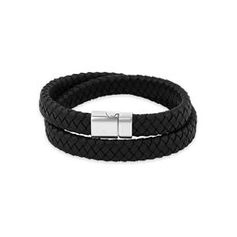 Uomo Leder-Armband in Schwarz - 71% | Gr&ouml;&szlig;e M | Herren-schmuck