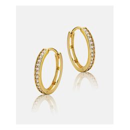 Revoni Gold-Creolen mit Edelsteinen - 76% | Schmuck