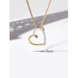 DIAMOND & CO Gold-Anh&auml;nger "Coeur Pr&eacute;cieux" mit Diamanten - 77% | Schmuck