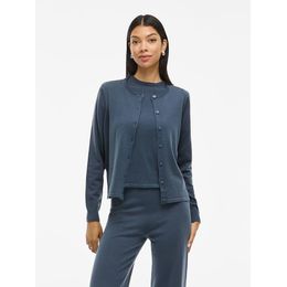 Vila Cardigan "Vilipsa" in Dunkelblau - 51% | Gr&ouml;&szlig;e L | Damen-pullover-cardigans