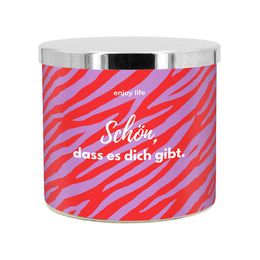Mad Candle Duftkerze ''Sch&ouml;n, dass es dich gibt'' in Lila/ Rot - 400 g - 39% | Kerzen-vasen