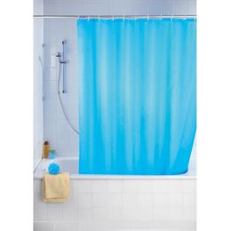 Wenko Anti-Schimmel-Duschvorhang "Uni" in hellblau - (B)180 x (H)200 cm - 16% | Badezimmer-accessoires