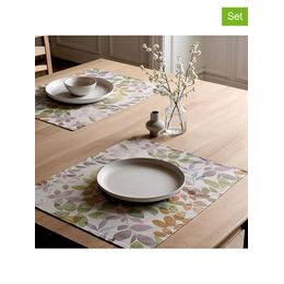 Mint Rugs 2er-Set: Tischsets "Nairobi" in Creme/ Gr&uuml;n/ Lila - (L)50 x (B)40 cm - 45% | Gr&ouml;&szlig;e 50x40 cm |