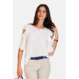 ASSUILI Bluse in Wei&szlig; - 75% | Gr&ouml;&szlig;e 42 | Damen-blusen