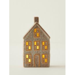 Bella Maison Dekoobjekt mit LED-Beleuchtung in Grau/ Hellbraun - (B)10 x (H)18 x (T)7 cm - 30% | Lichterketten-dekobeleuchtung