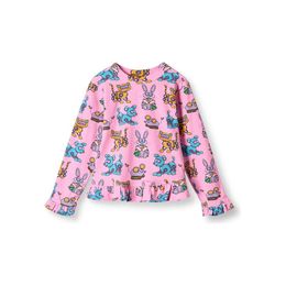 Smafolk Sm&aring;folk Longsleeve "Roboter-Haustiere" in Rosa - 57% | Gr&ouml;&szlig;e 110/116 | Baby-langarmshirts