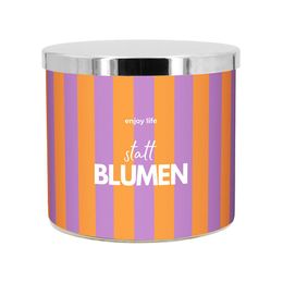 Mad Candle Duftkerze ''statt Blumen'' in Lila/ Orange - 400 g - 43% | Kerzen-vasen