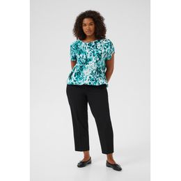 Kaffe curve Bluse in T&uuml;rkis/ Wei&szlig; - 52% | Gr&ouml;&szlig;e 50 | Damen-blusen