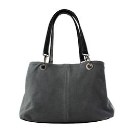 ORE10 Leder-Henkeltasche in Grau - (B)32 x (H)20 x (T)14 cm - 73% | Damen-taschen