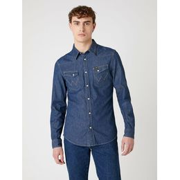 Wrangler Jeanshemd - Regular fit in Dunkelblau - 55% | Gr&ouml;&szlig;e M | Herren-plussize