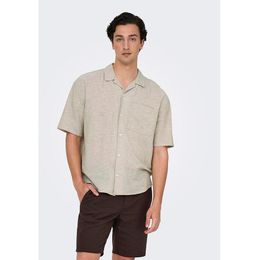 Only & Sons ONLY & SONS Hemd "Caiden" in Beige - 48% | Gr&ouml;&szlig;e XL | Herren-plussize