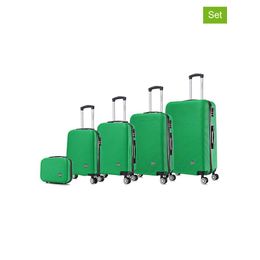 Canadian Peak 5tlg. Hardcase-Trolleyset "Solomuneak" in Gr&uuml;n - 76% | Damen-koffer-reisegepaeck