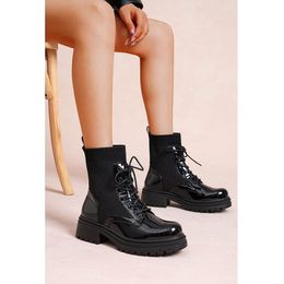 Foreverfolie Boots in Schwarz - 67% | Gr&ouml;&szlig;e 39 | Damen-stiefel